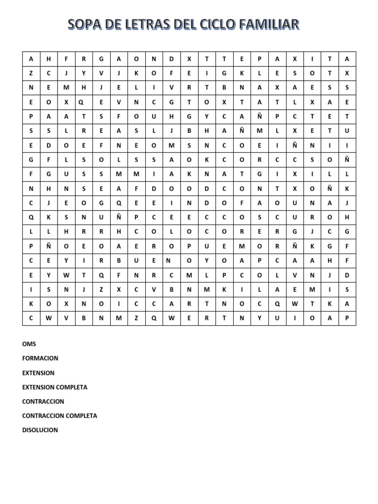 Sopa de Letras, Área de Salud | PDF