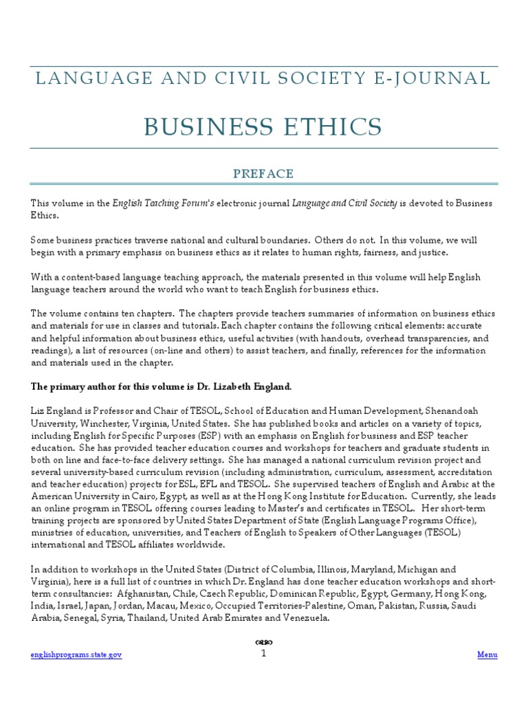 Business Ethics | PDF | Business Ethics | Reading Comprehension