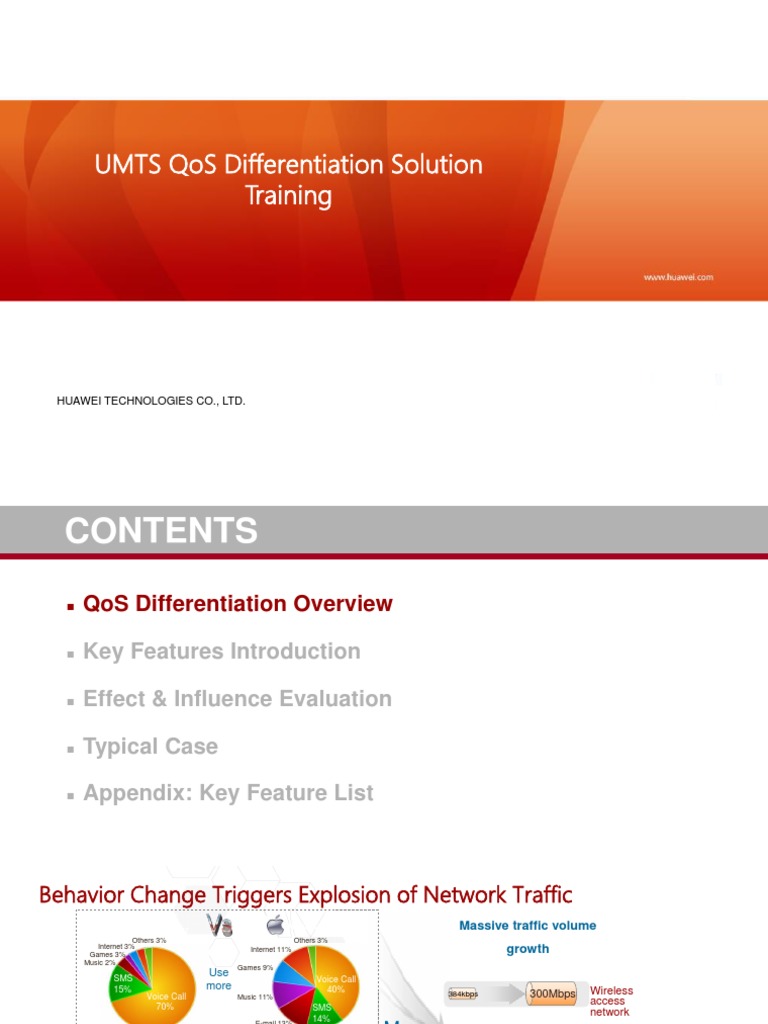 UMTS QoS Differentiation Solution Training | PDF | Quality Of Service | High Speed Packet Access