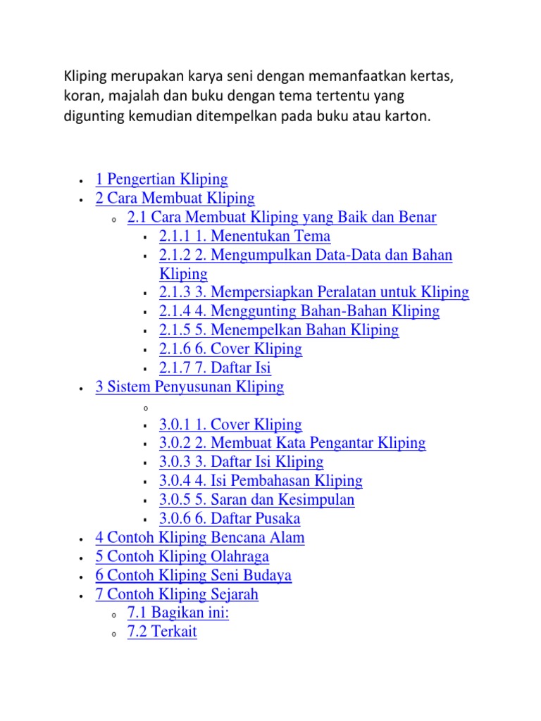 Cara Membuat Kliping | PDF