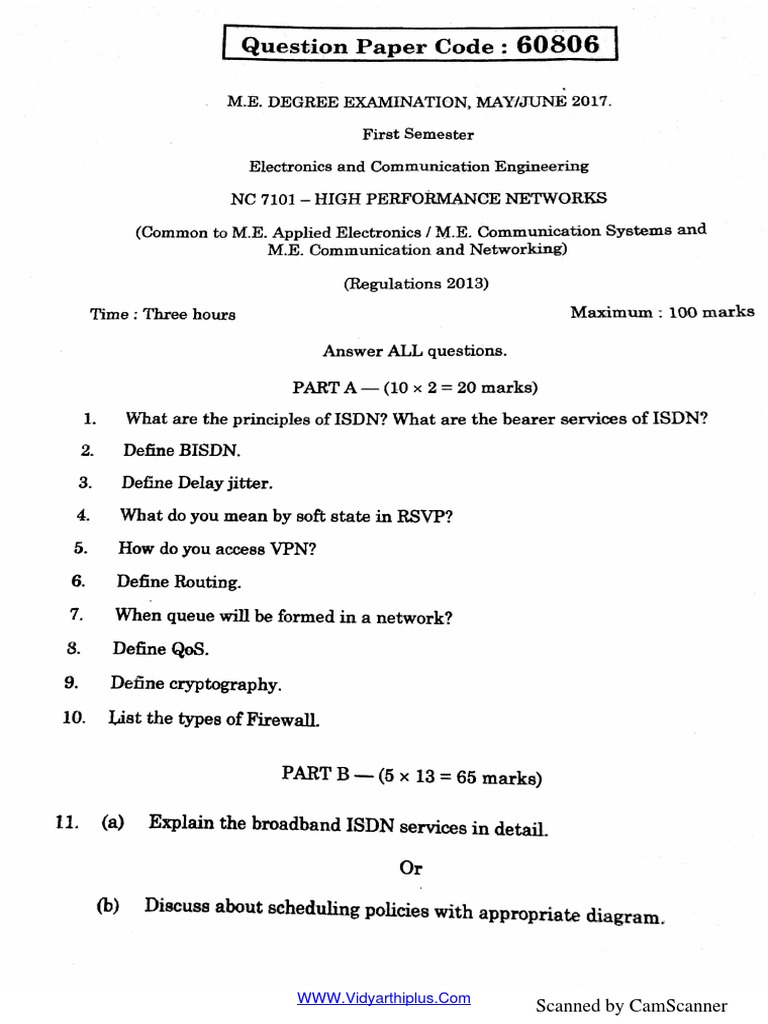 NC7101 High Performance Networks | PDF | Internet