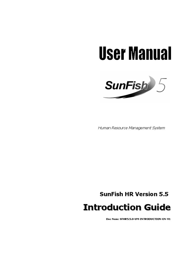 1. Introduction Guide SunFish HR Version 5.5 (1) | Competence (Human ...