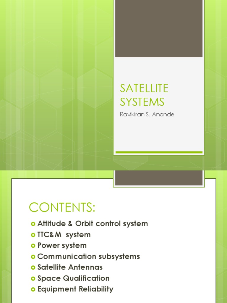 Overview of Satellite Systems Components | PDF | Antenna (Radio) | Satellite