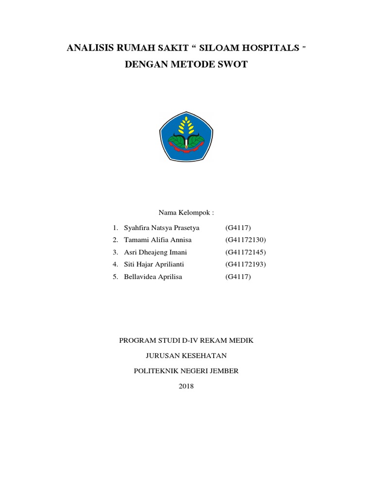 ANALISA SWOT RUMAH SAKIT SILOAM HOSPITALS | PDF