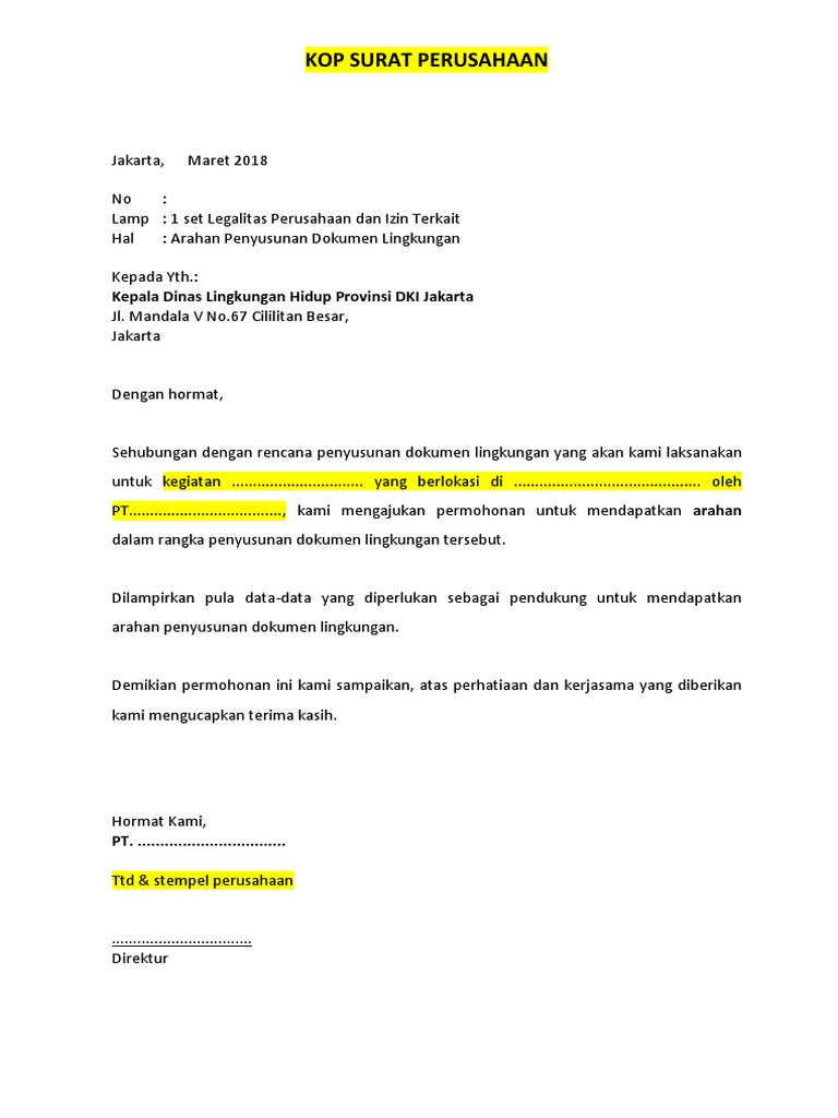 Surat Permohonan Arahan | PDF