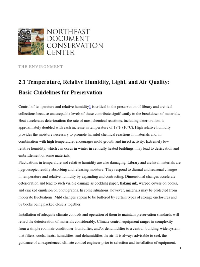 NDCC - The Environment | PDF | Preservation (Library And Archival ...