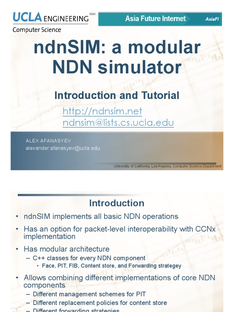 ndnSIM: NDN Simulation Tool Overview | PDF | Internet Protocols | Areas ...