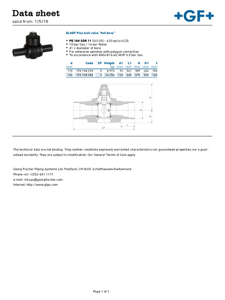 Datasheet Ball Valve | PDF
