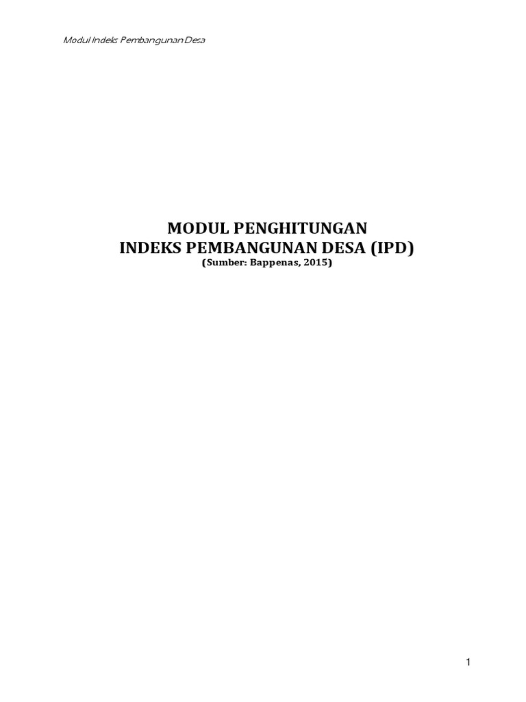 Modul Perhitungan IPD | PDF