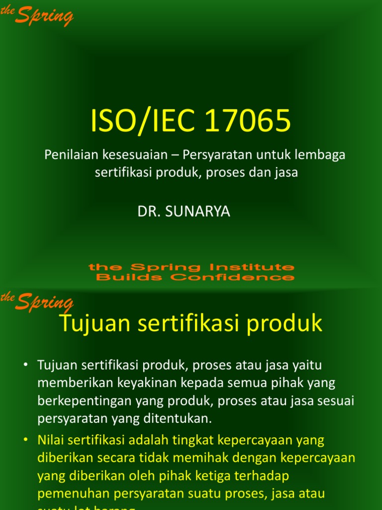 Sertifikasi Produk dan ISO/IEC 17065 | PDF | Bisnis