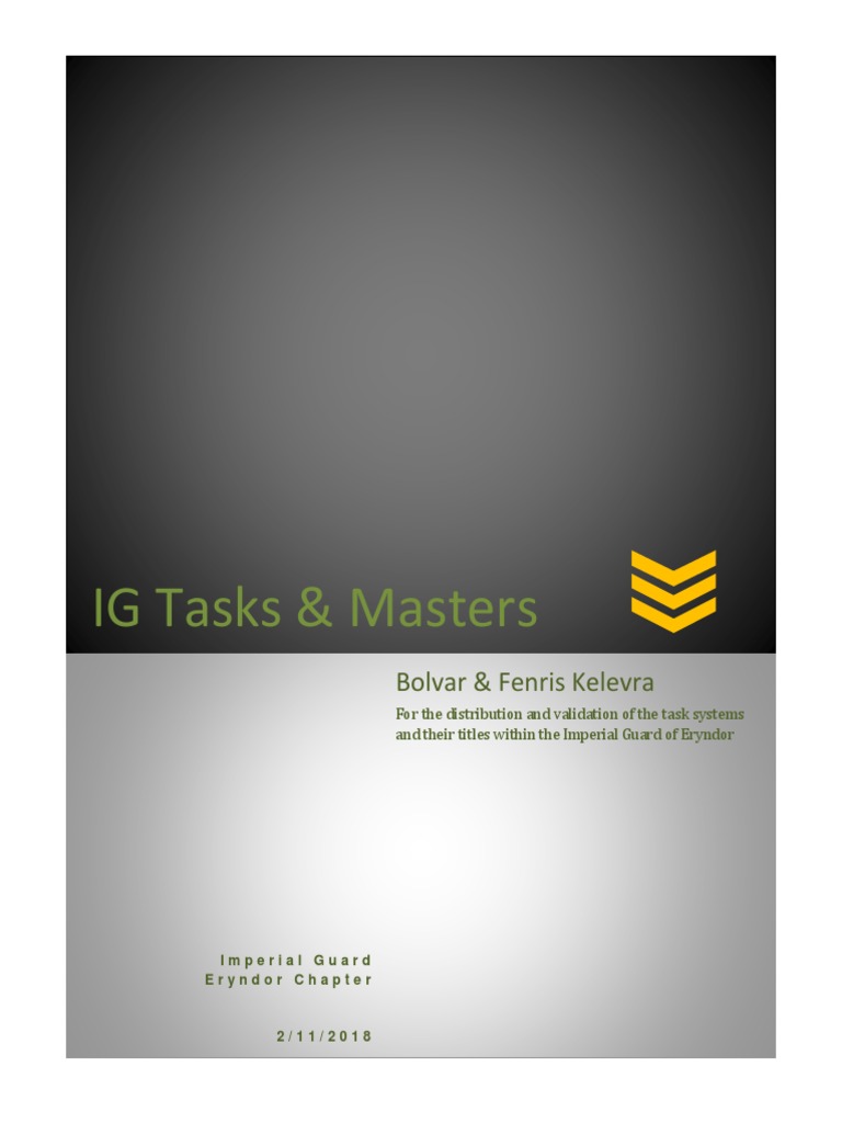 Imperial Guard Task System Guide | PDF | Sniper | Archery