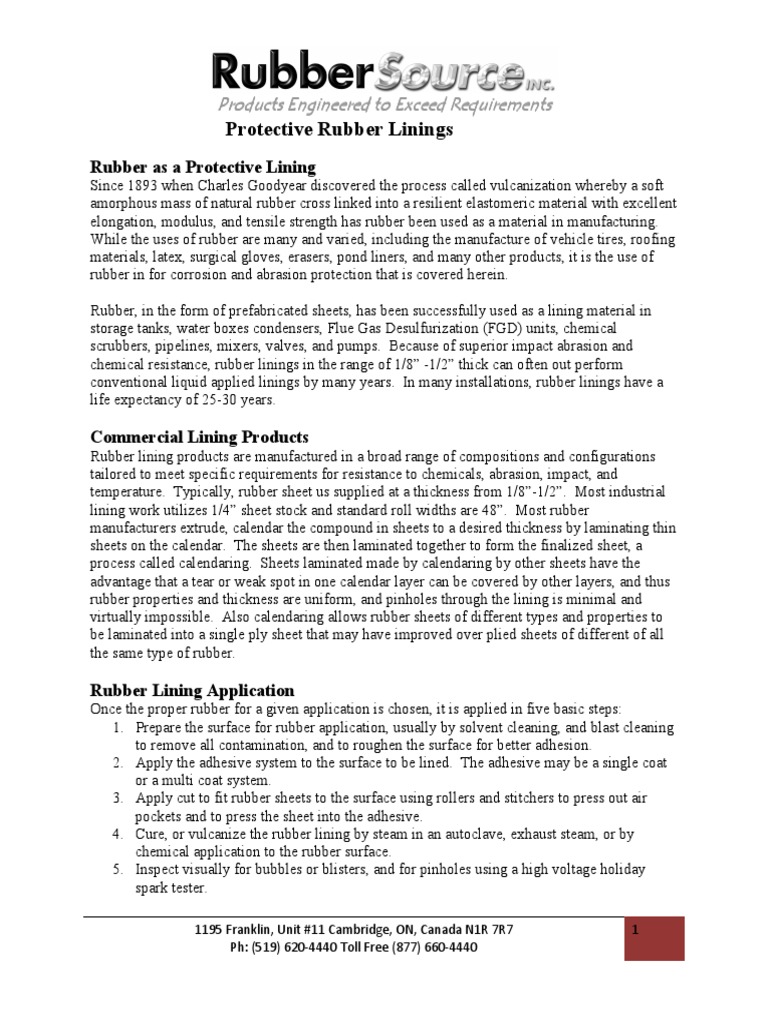 Rubber Linings: A Versatile Material for Corrosion and Abrasion ...