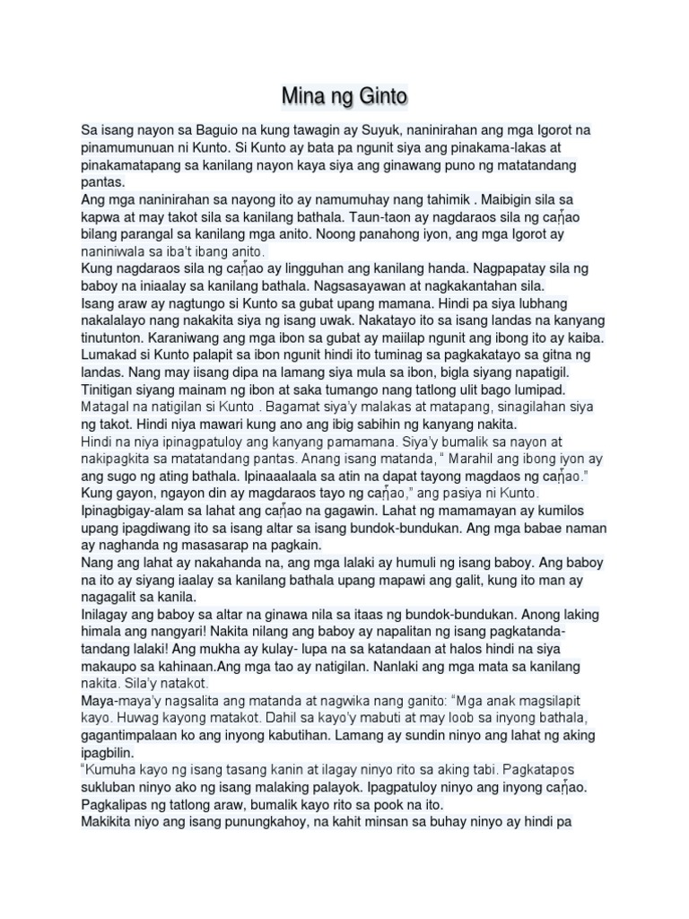 Mina NG Ginto | PDF