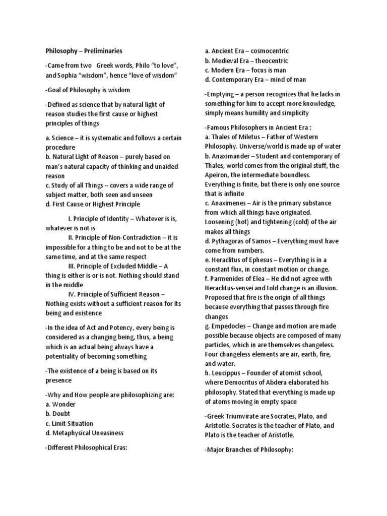 Introduction To Philosophy Reviewer | PDF | Nothing | Reason