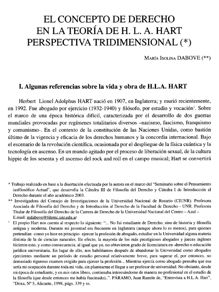 El concepto de derecho en Hart | PDF | Historia