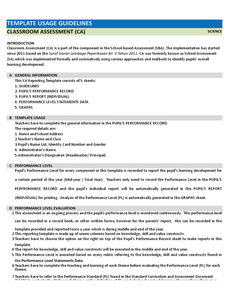Classroom Assessment Guidelines | PDF | Curiosity | Science