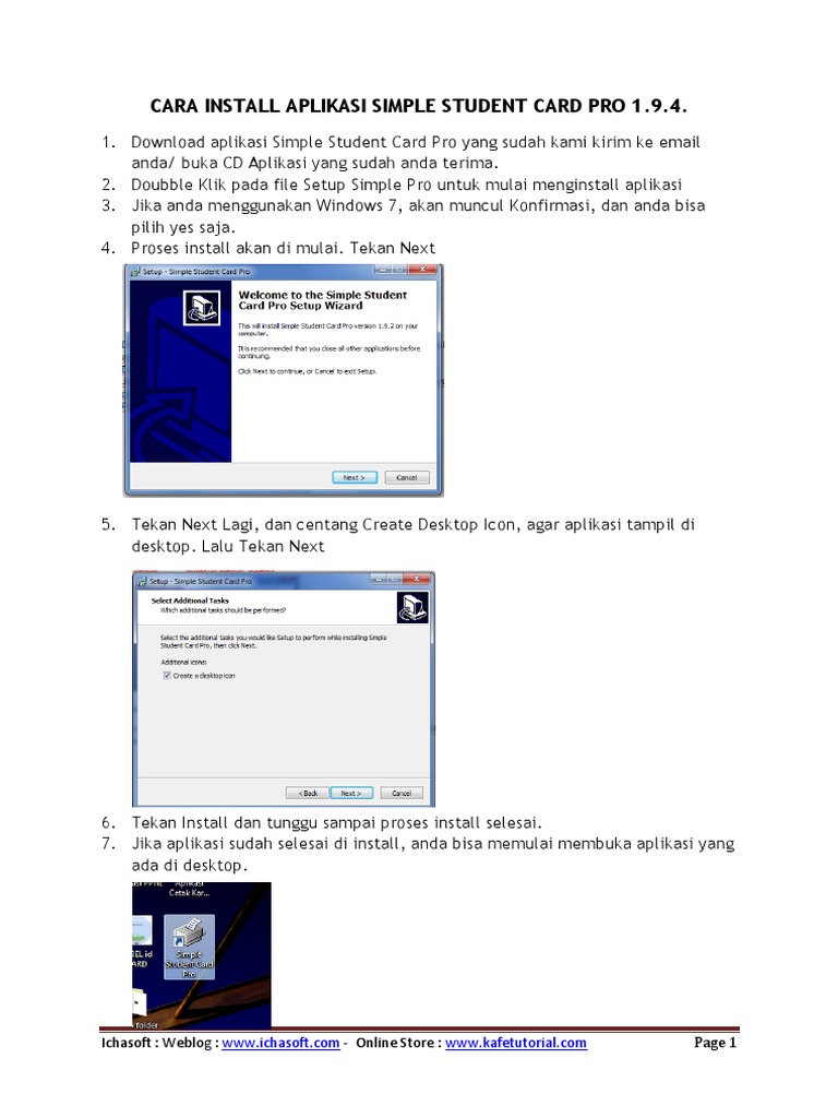 Panduan Dasar Penggunaan Simple Student Card Pro1.9.4 PDF | PDF