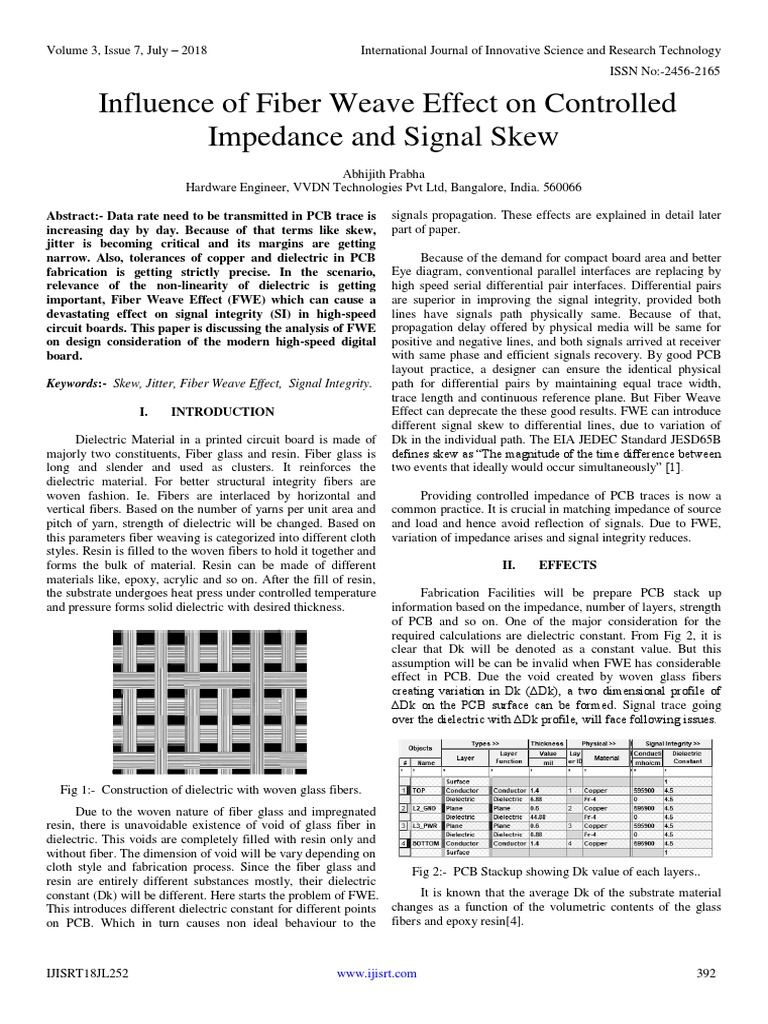 PCB Fiber Weave Impact Analysis | PDF | Printed Circuit Board ...