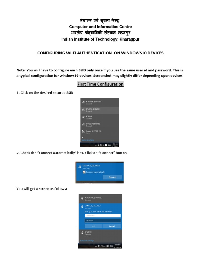 Configuring Wi-Fi Authentication On Windows10 Devices: You Will Get A ...