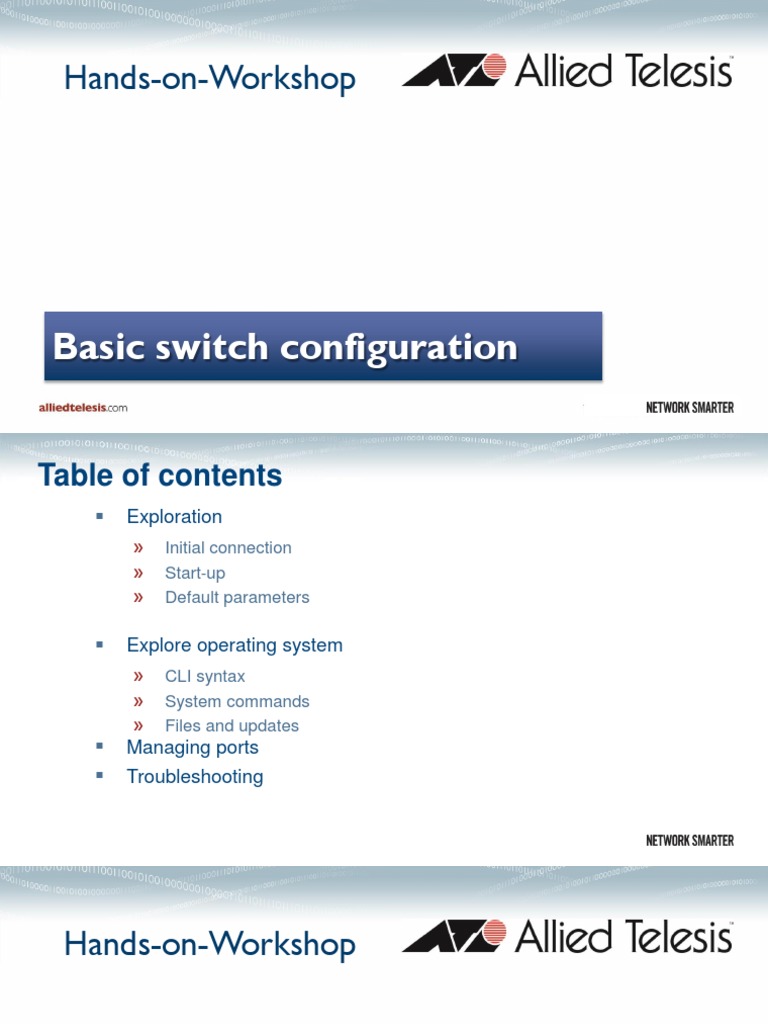 0 Basic Switch Configurationprez Pdf Ip Address Booting