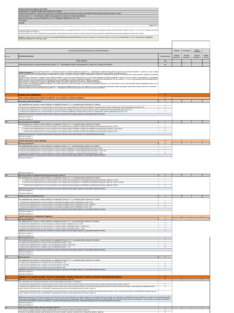 Anexa 13.1.3 - Grila Etf | PDF