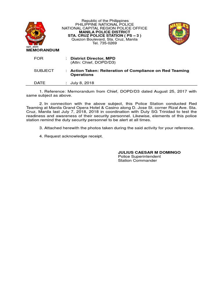 After Activity Report Re Red Teaming July 3, 2018 ALVAREZ | PDF ...