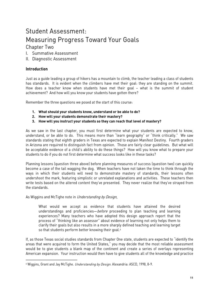 Student Measurement of Goals | PDF | Educational Assessment | Multiple ...