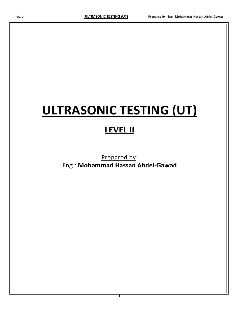 Ultrasonic Testing (Ut) : Level Ii | PDF | Ultrasound | Waves