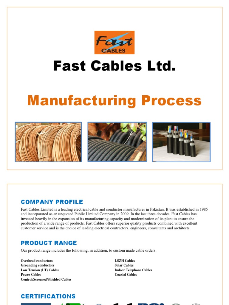 Fast Cables LTD.: Manufacturing Process | PDF | Coaxial Cable ...