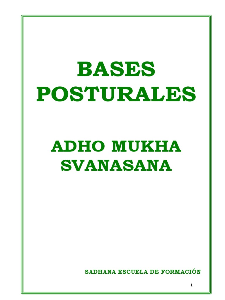 0º Bases Posturales Ado Mukha Svanasana | PDF | Hombro | Mano