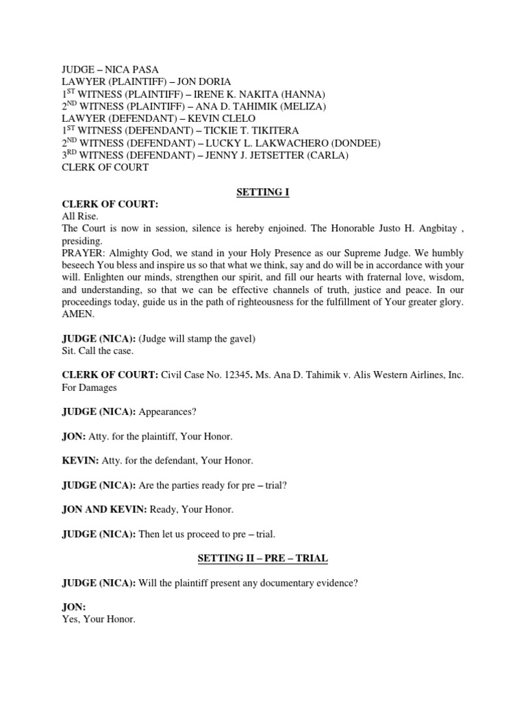 Script 4 | PDF | Courtroom | Judge