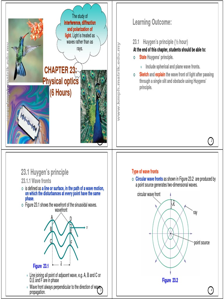 Chapter 23 PDF | PDF | Coherence (Physics) | Diffraction