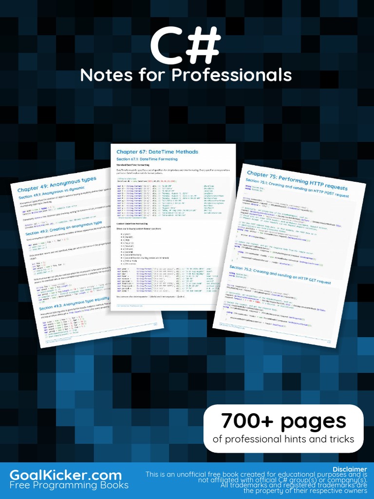 C# Notes For Profesionals | PDF | Constructor (Object Oriented ...