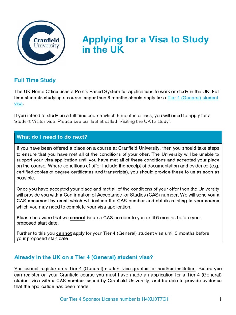 Applying For A Visa To Study in The UK | Download Free PDF | Travel ...