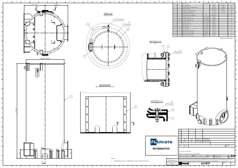 Informativo: Assy, Discharge Box Wemco Flotation, 300 Cubic Meter | PDF