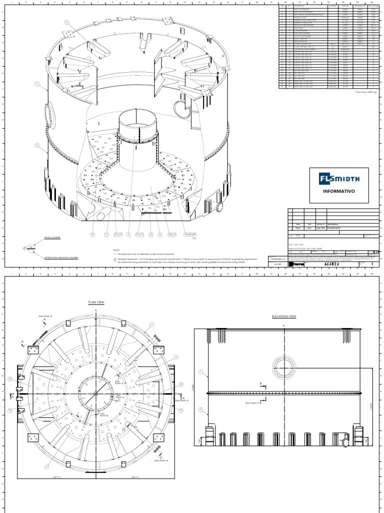 Informativo: Assy, Cell, Type I Wemco Flotation, 300 Cubic Meter | PDF ...