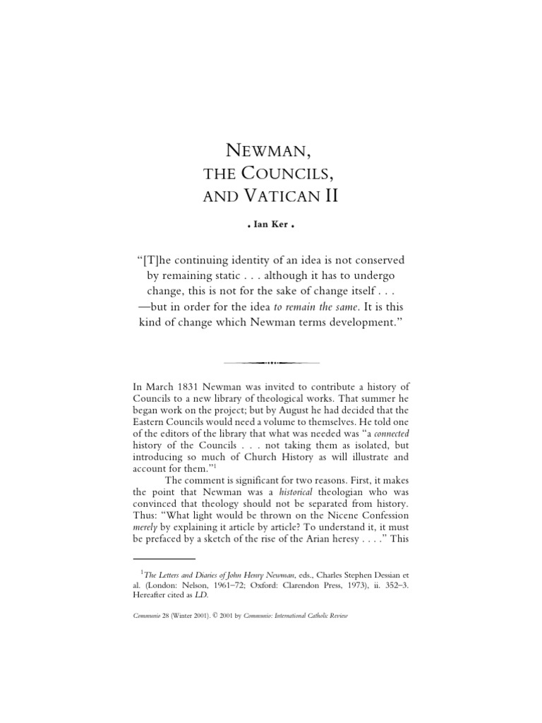 Ian Ker On St. John H. Newman | PDF | John Henry Newman | Laity