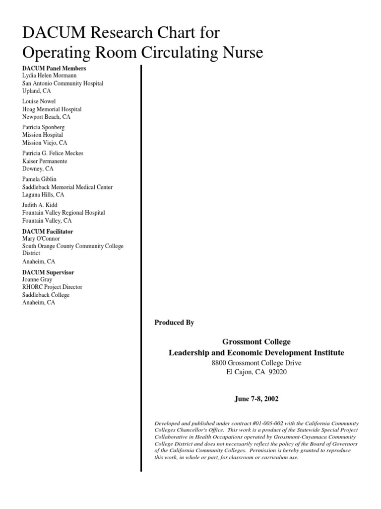 Operating Room Circulating Nurse | Surgery | Nursing