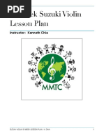 Suzuki Violin 12-Week Lesson Plan KC-MMTC | PDF | Violin | Music Education