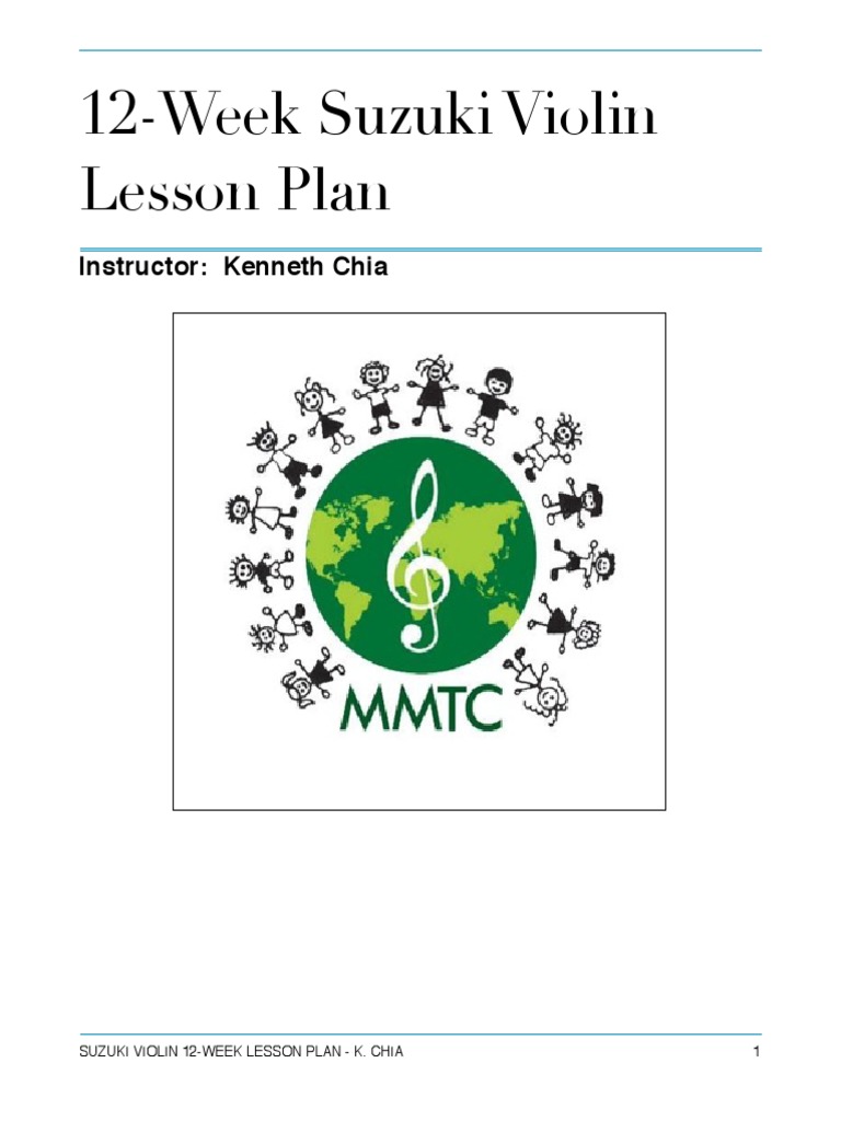 12-Week Suzuki Violin Curriculum | PDF | Violin | Lesson Plan