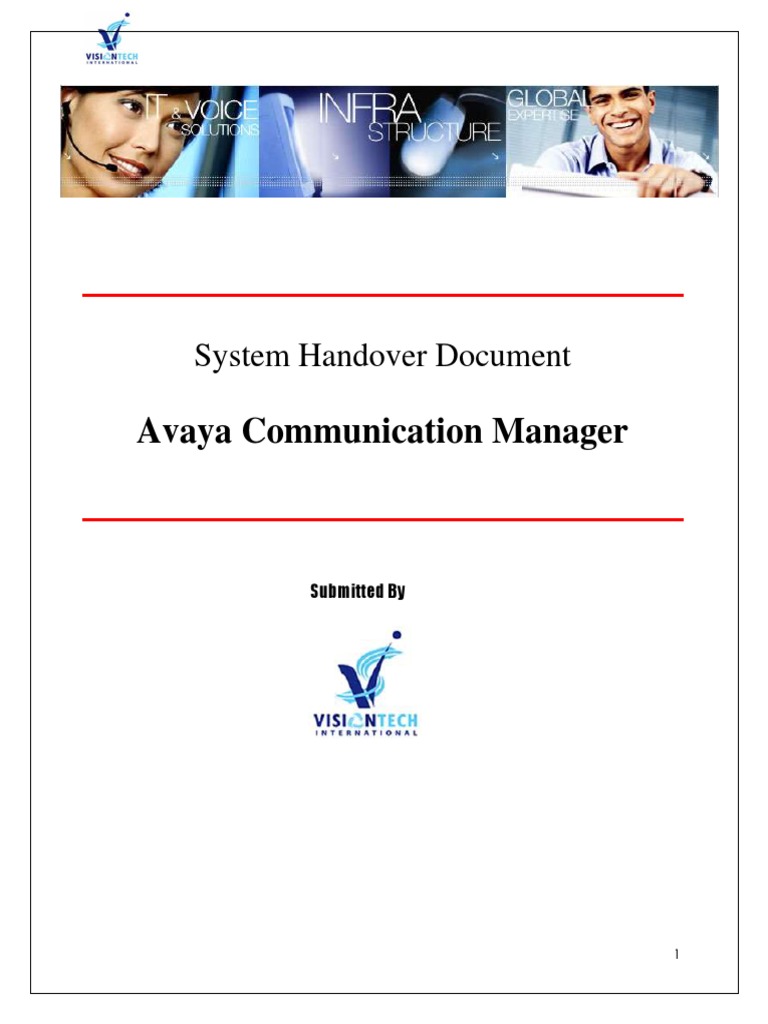 Avaya Communication Manager: System Handover Document | PDF | Session Initiation Protocol ...