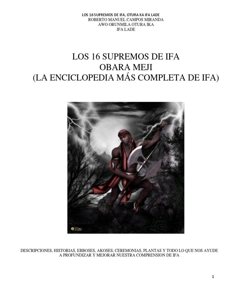 Obara Meyi, el quinto olodu de Ifá | PDF | Religión y creencia