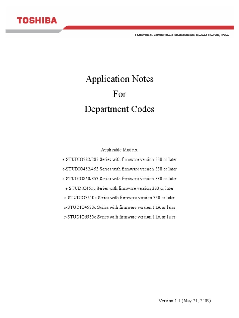 Appnote Ebridge DepartmentCode v11 | PDF | Digital Technology | Computing