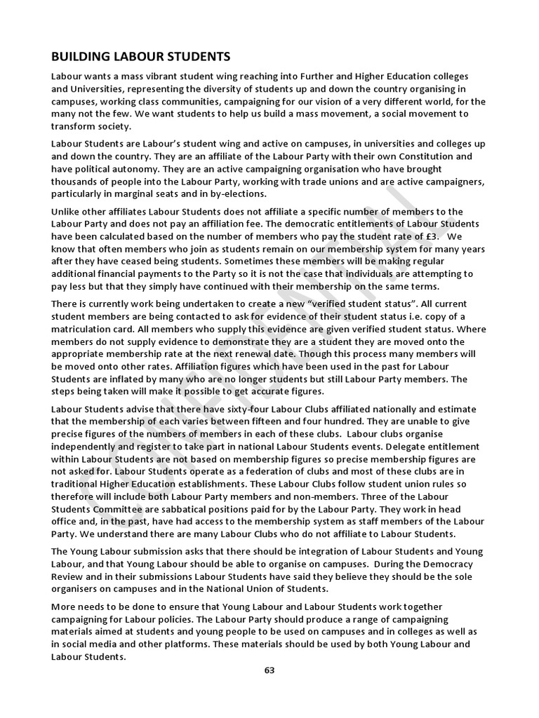 Engaging Students in Labour Movement | PDF | Labour Party (Uk) | Trade ...