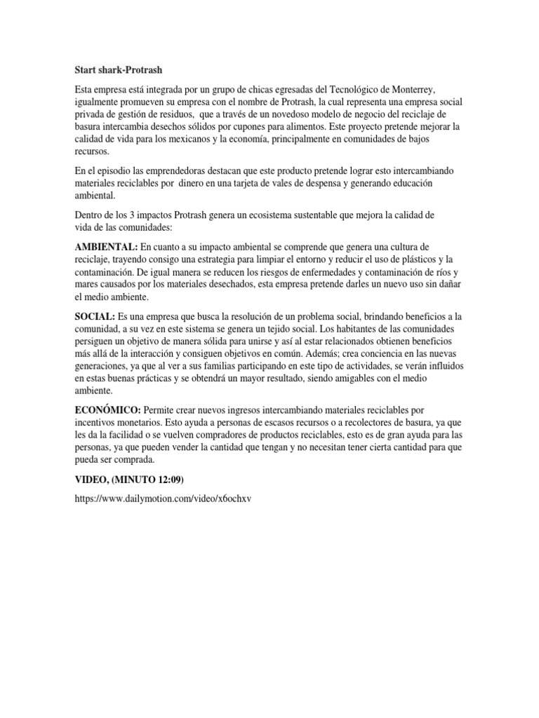 Protrash | PDF | Negocios | Ciencias sociales