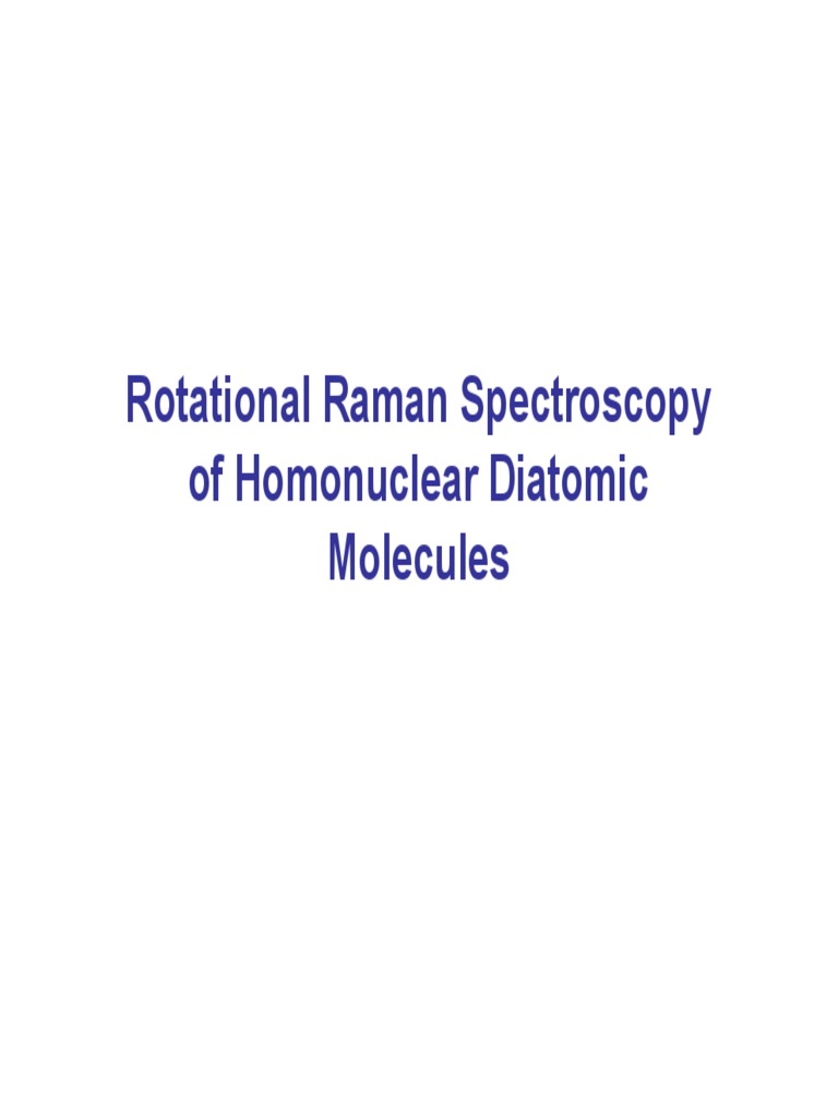 Rotational Raman Spectros | PDF | Raman Spectroscopy | Spectroscopy