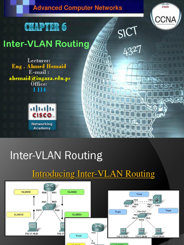 Inter-VLAN Routing: Advanced Computer Networks | PDF | Router (Computing) | Ip Address