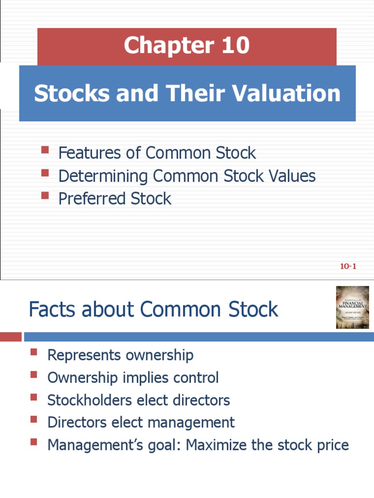 Valuing Common Stock and Its Role | PDF | Business Valuation | Stocks