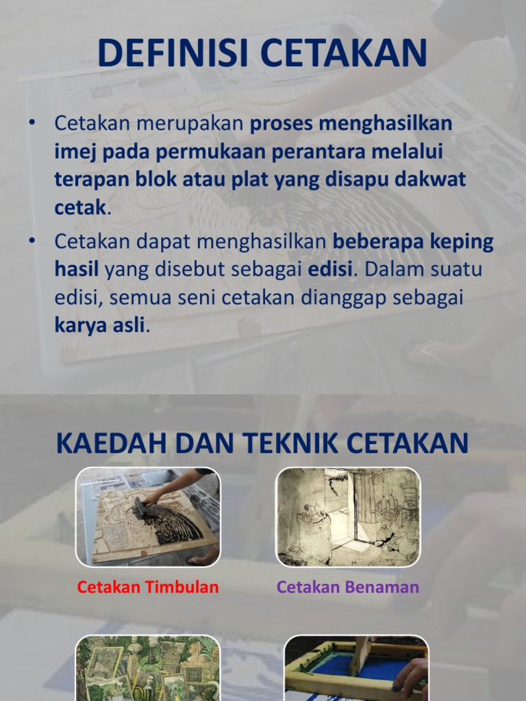 Kaedah dan Teknik Seni Cetakan | PDF