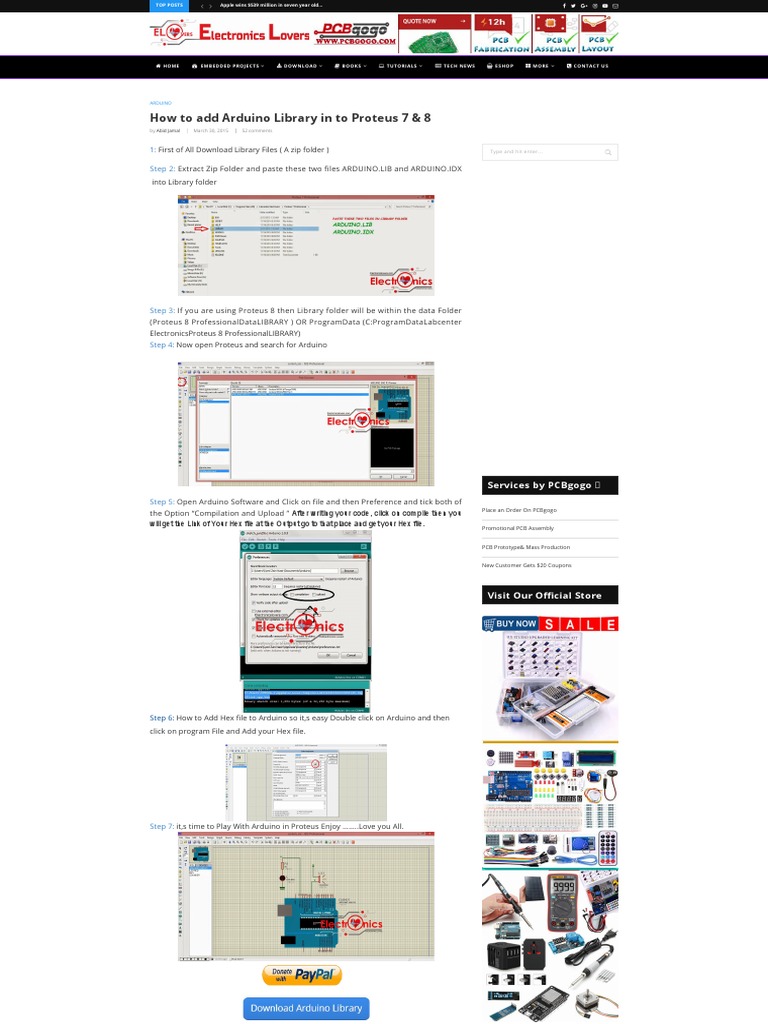 Biblioteca Arduino Proteus 7 e 8 | PDF | Arduino | Google Play